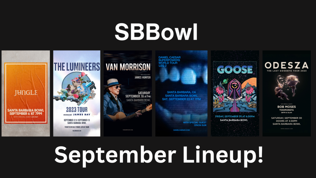 Bowl September lineup is here! - Santa Barbara Bowl