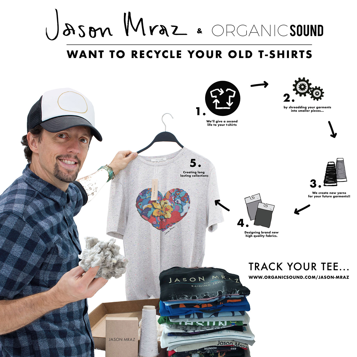 Recycle Old T-shirts With Jason Mraz - Santa Barbara Bowl