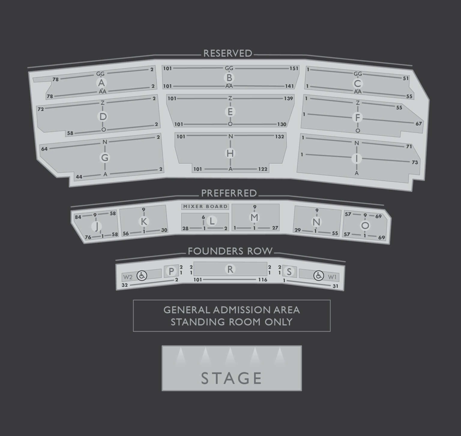 Seating Chart - Santa Barbara Bowl