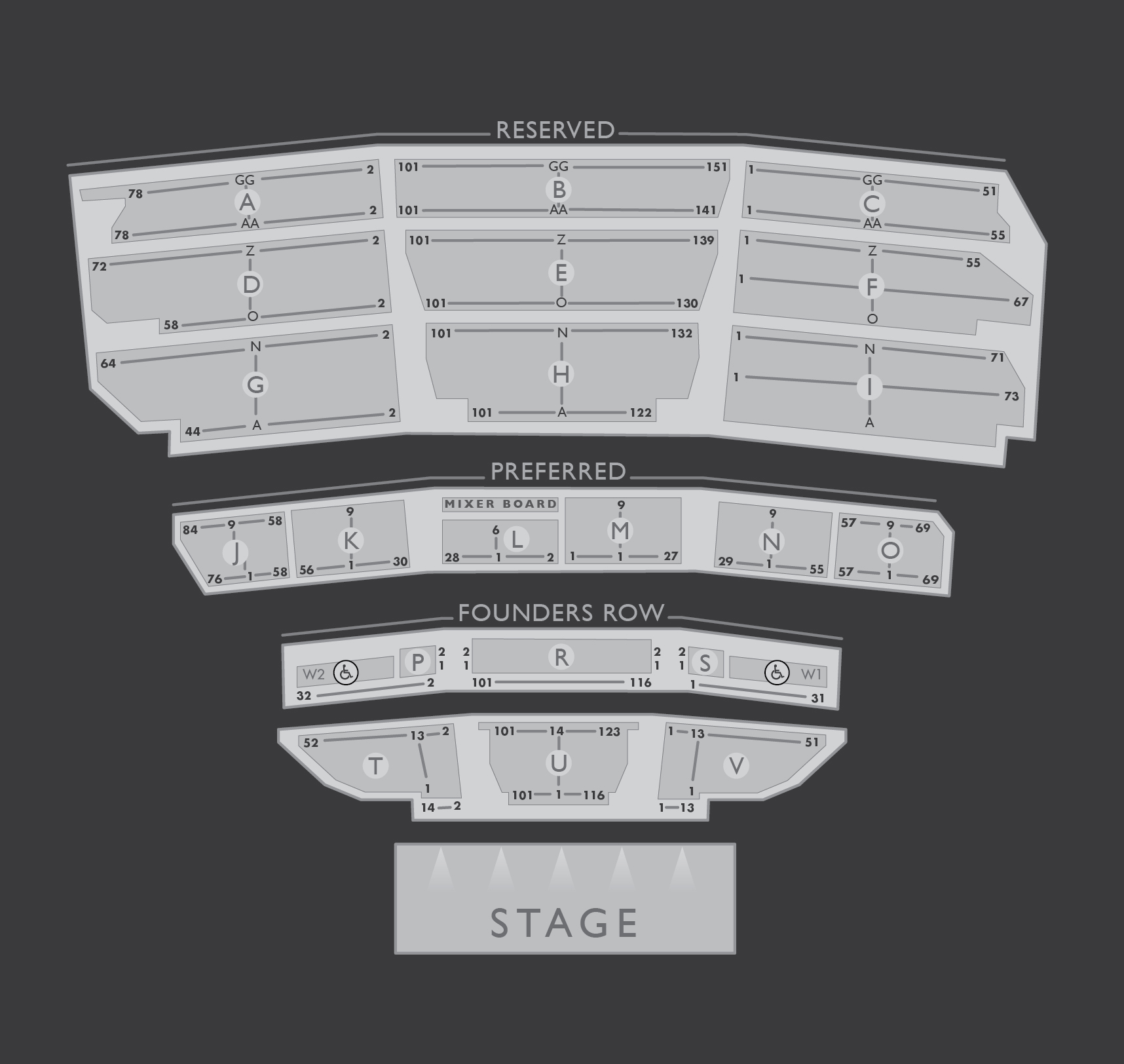 Seating Chart - Santa Barbara Bowl