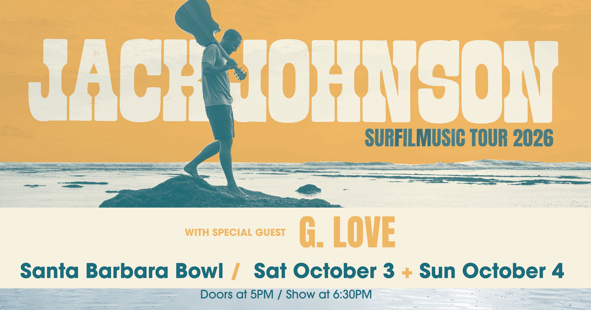 Jack Johnson - Surfilmusic Tour! Two Nights! - Santa Barbara Bowl